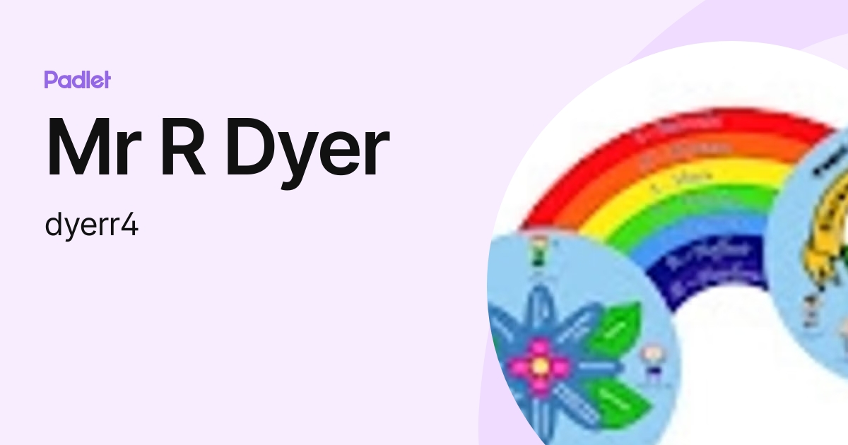 Mr R Dyer (dyerr4) profile | Padlet
