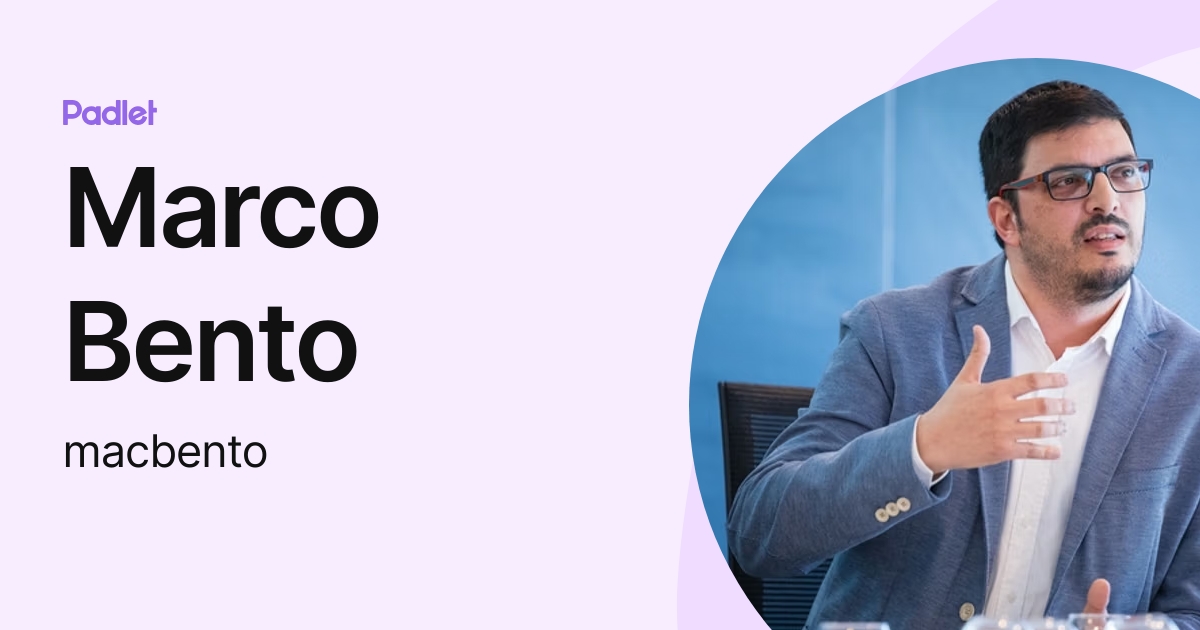 Marco Bento (macbento) profile | Padlet
