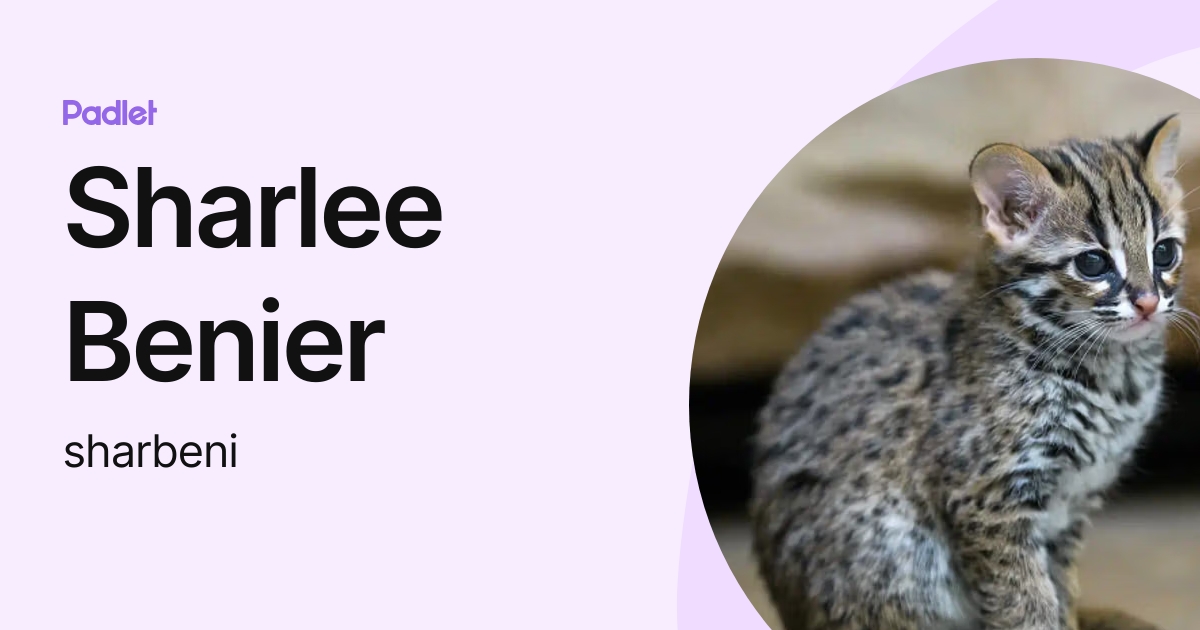 Sharlee Benier (sharbeni) profile | Padlet