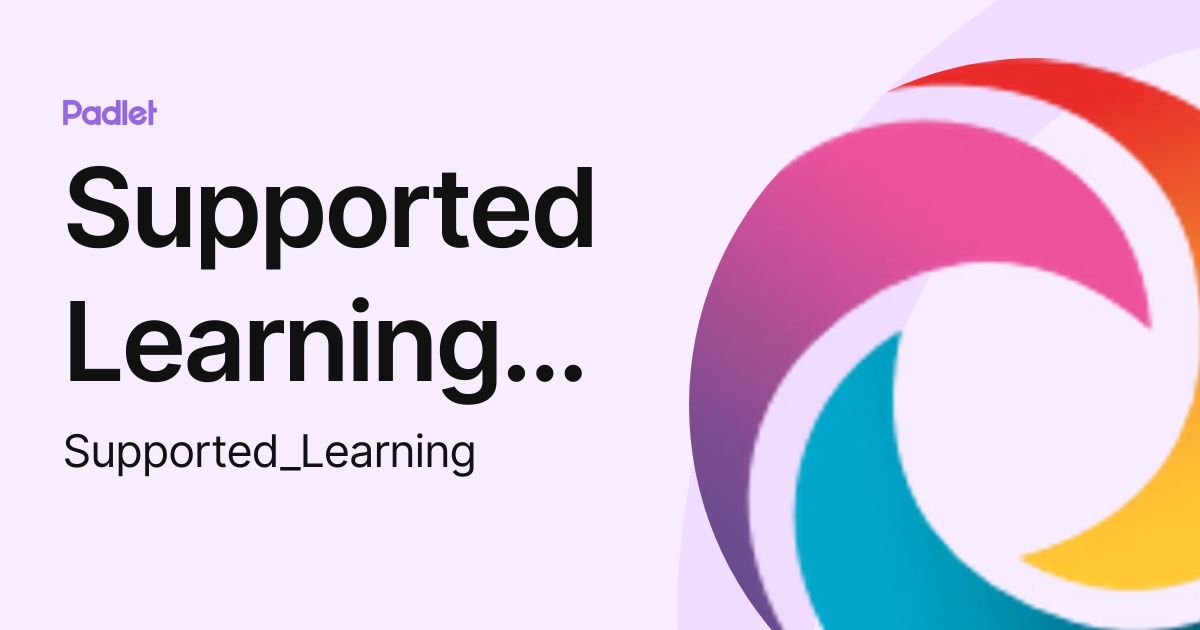 Supported Learning at EEG (Supported_Learning) profile | Padlet