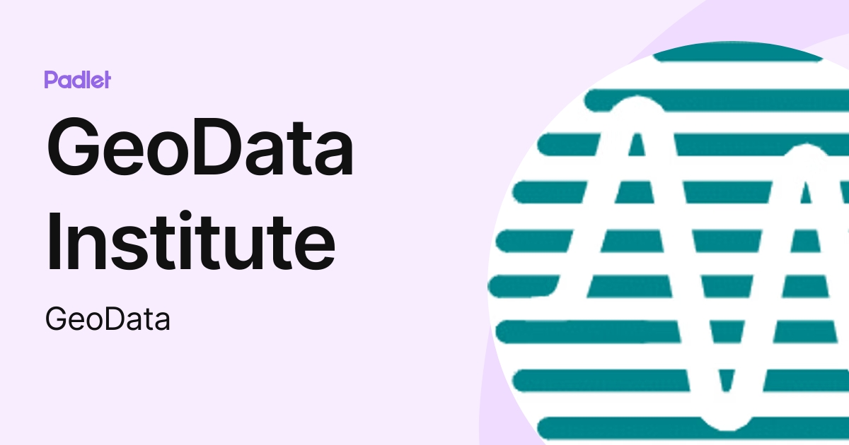 GeoData Institute (GeoData) profile | Padlet