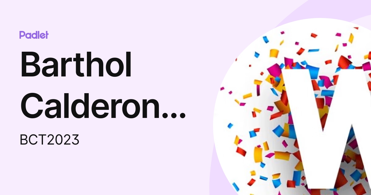 Barthol Calderone Thomas (BCT2023) profile | Padlet