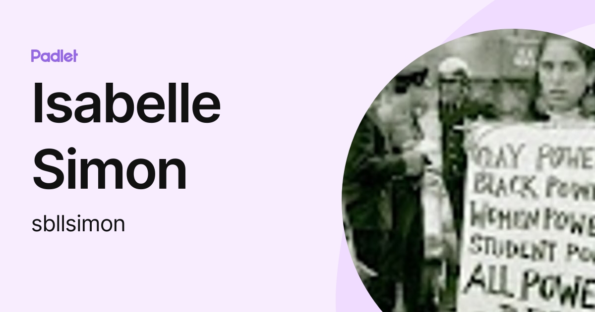 Isabelle Simon (sbllsimon) profile | Padlet