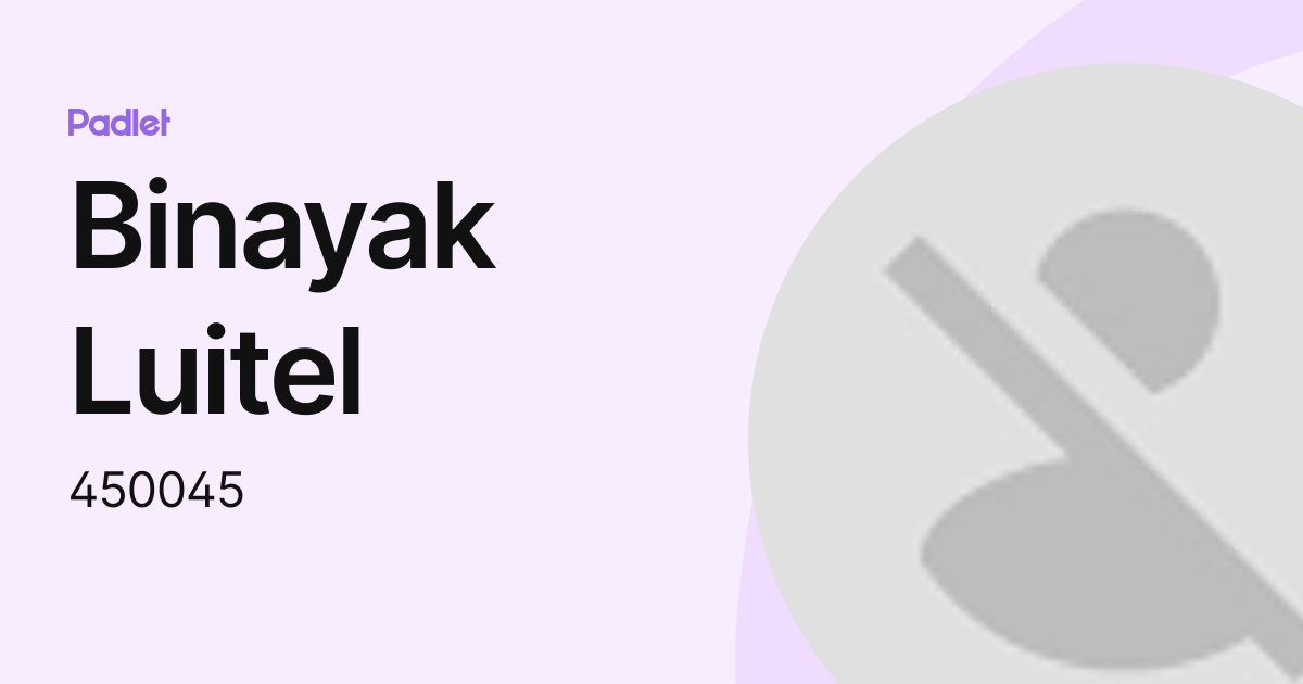 Binayak Luitel (450045) profile | Padlet