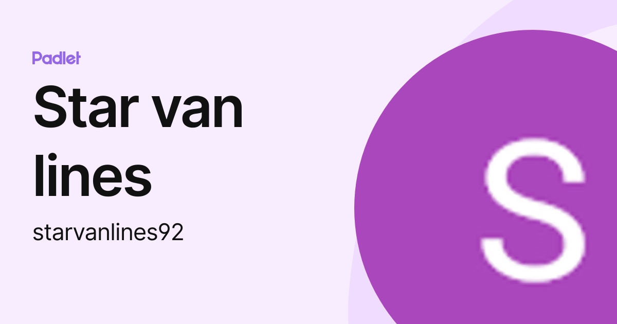 Star van lines (starvanlines92) profile | Padlet