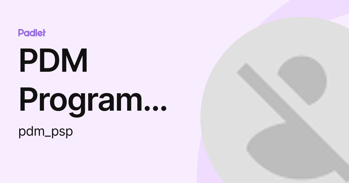 PDM Program Sekolah Penggerak (pdm_psp) profile | Padlet