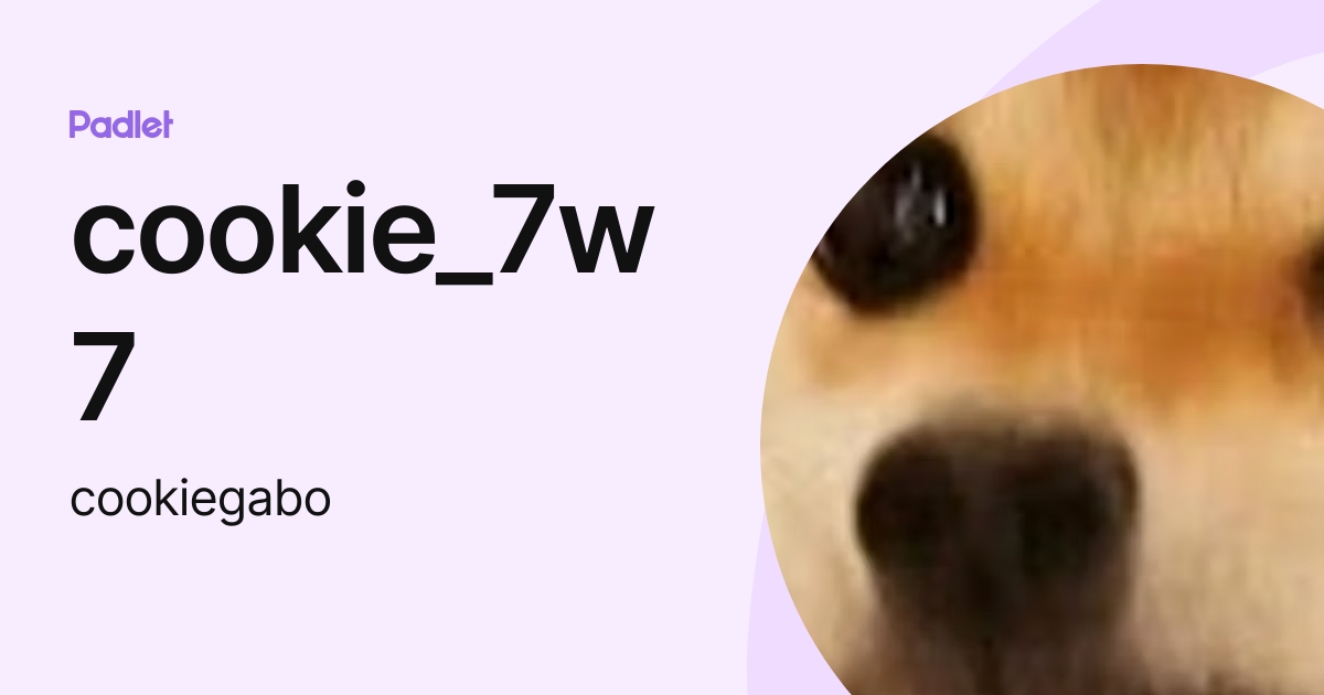cookie_7w7 (cookiegabo) profile | Padlet