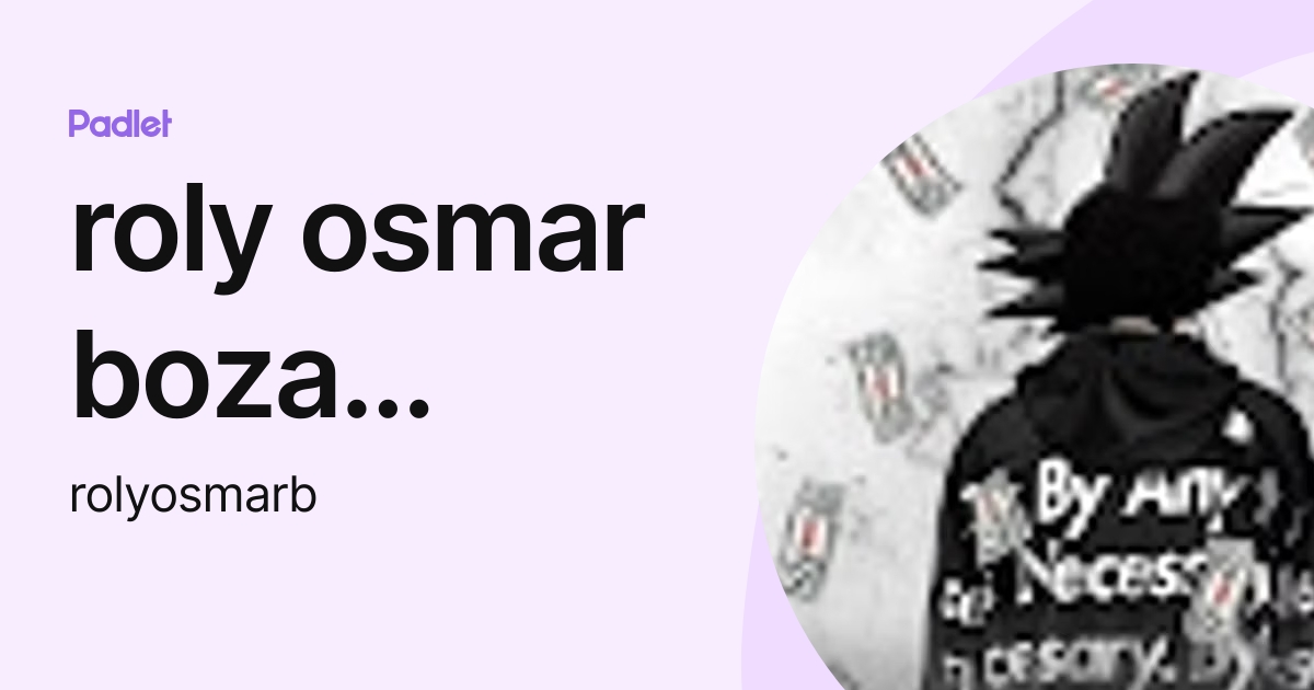 roly osmar boza condori (rolyosmarb) profile | Padlet