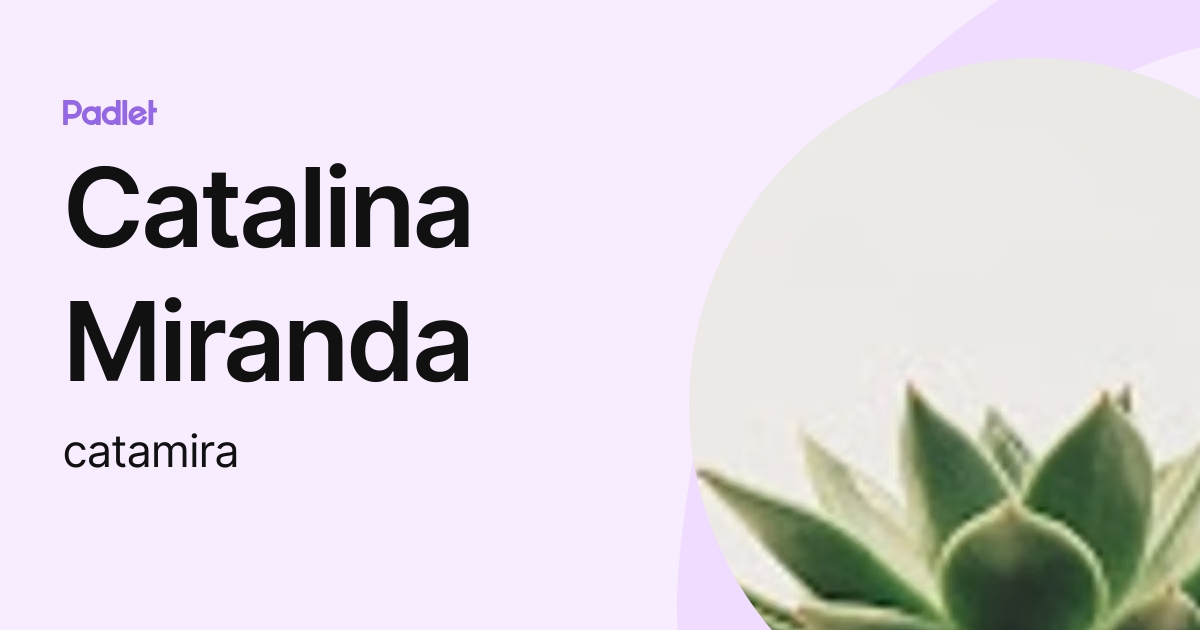 Catalina Miranda (catamira) profile | Padlet