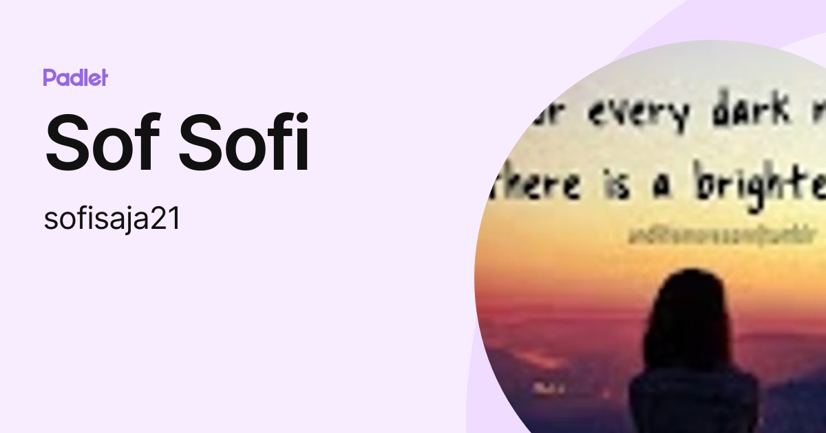 Sof Sofi (sofisaja21) profile | Padlet