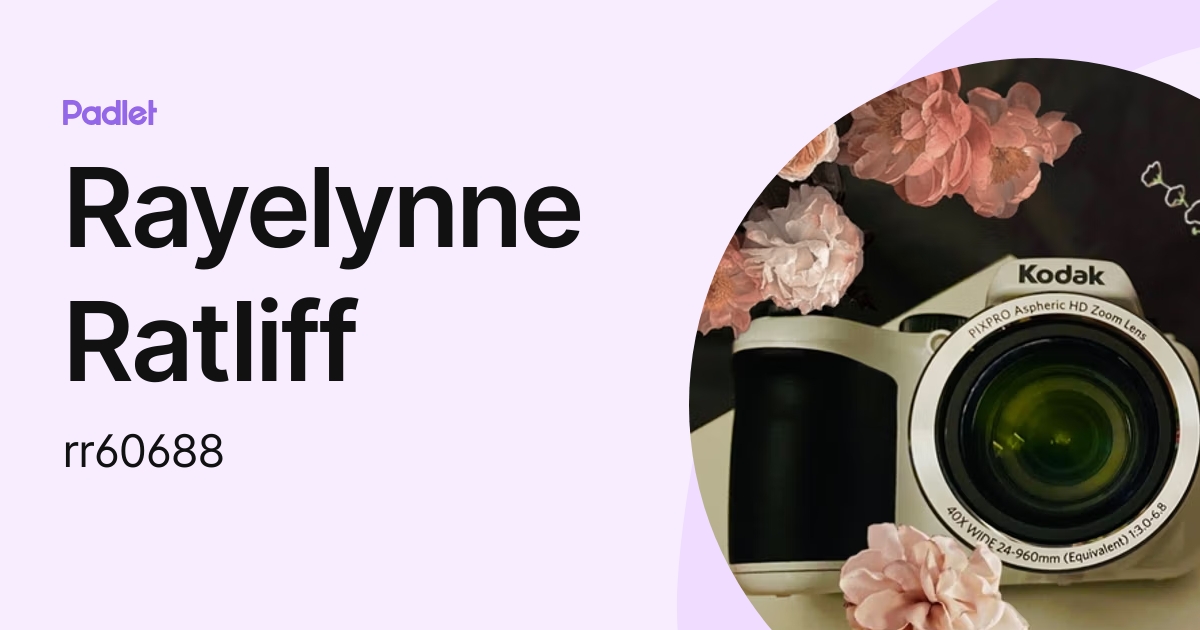 Rayelynne Ratliff (rr60688) profile | Padlet