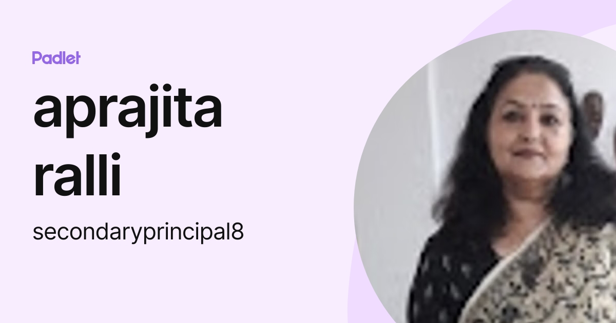 Secondary Principal (secondaryprincipal8) profile | Padlet