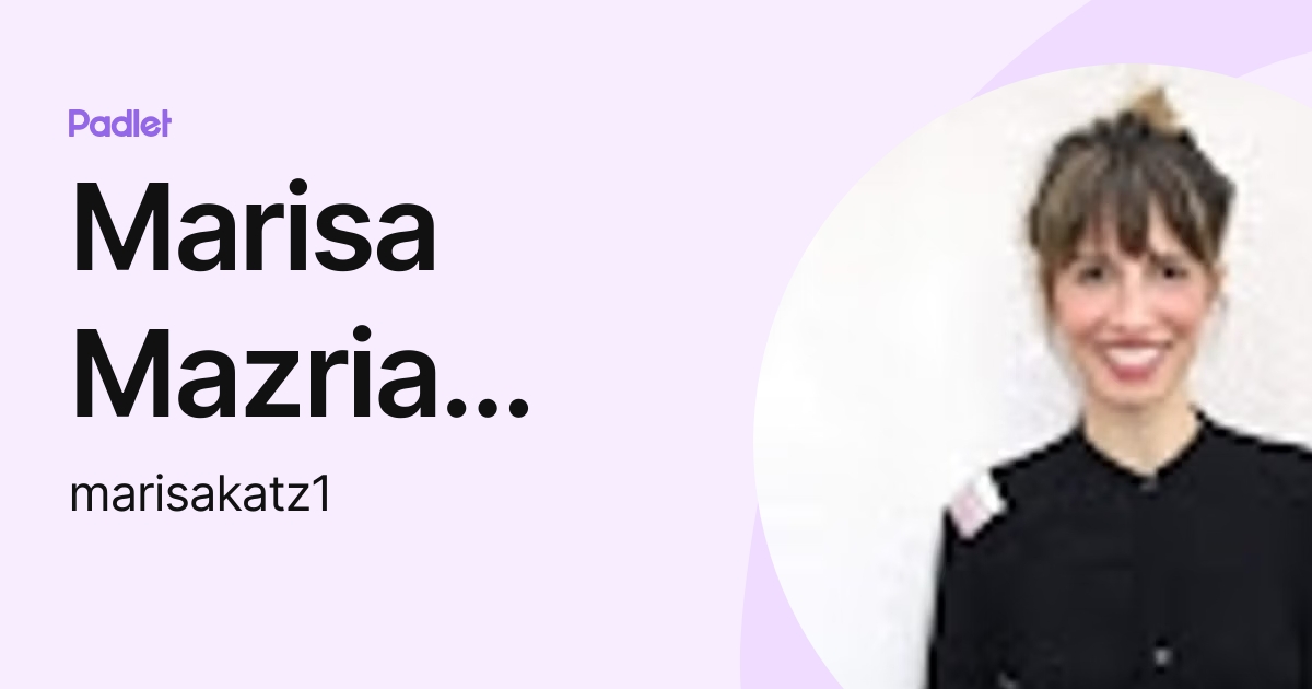 Marisa Mazria Katz (marisakatz1) profile | Padlet