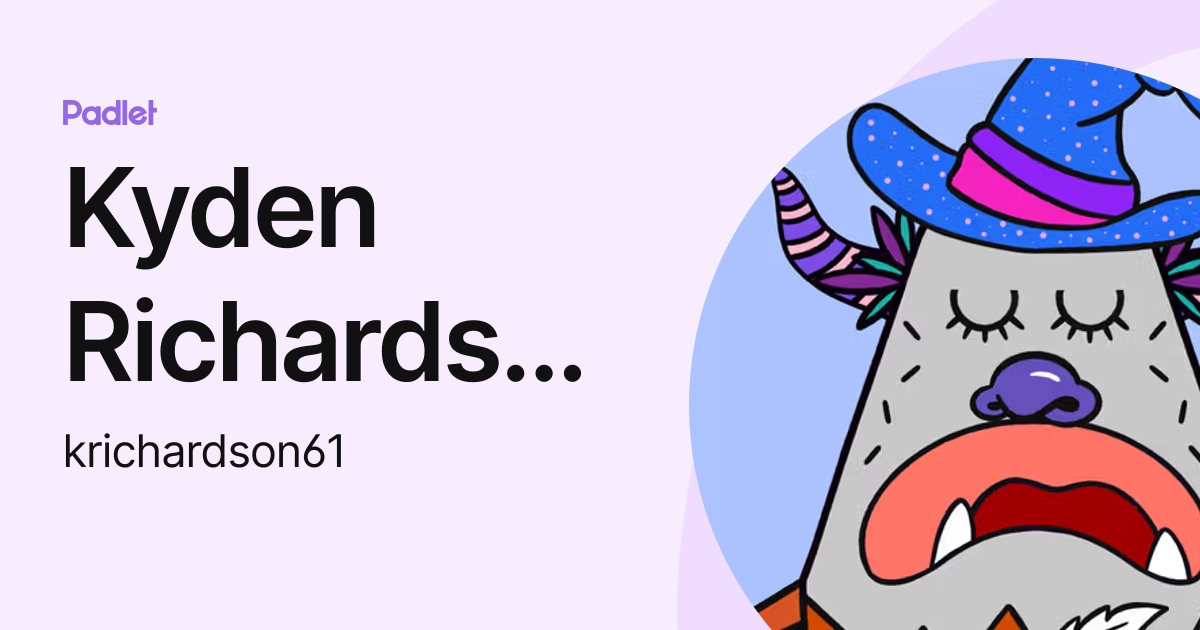 Kyden Richardson (krichardson61) profile | Padlet