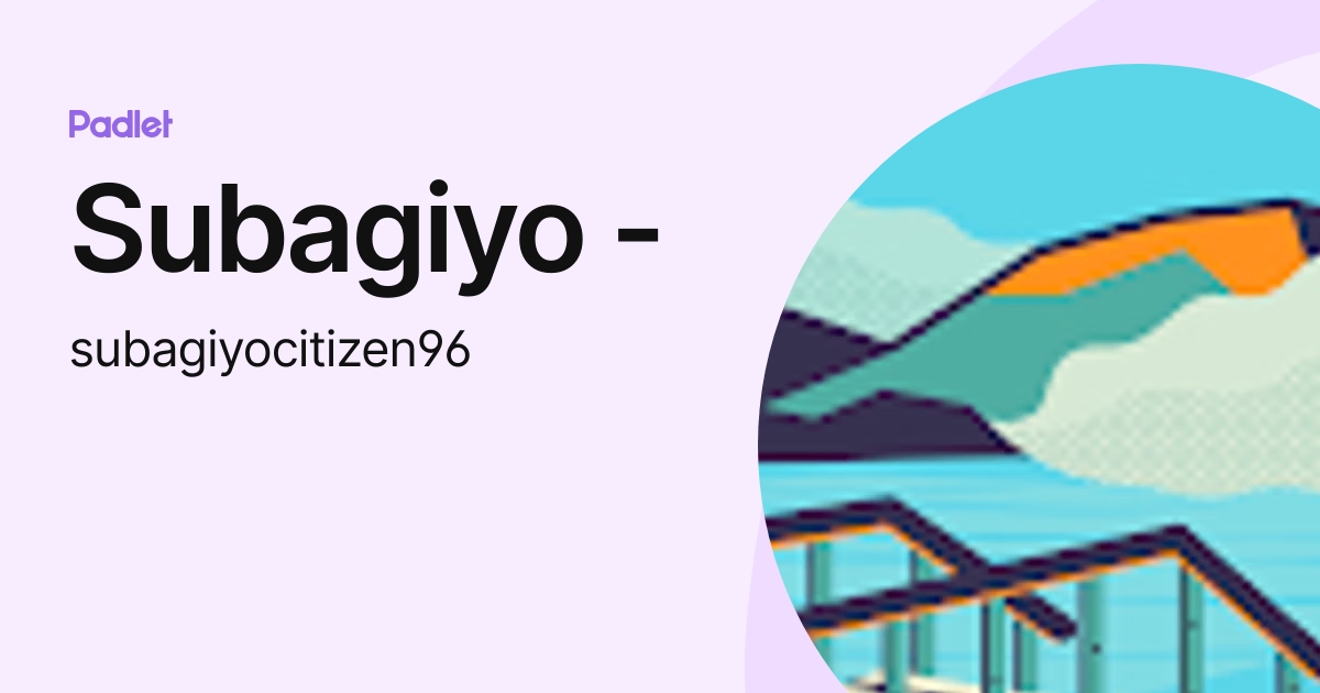 Subagiyo - (subagiyocitizen96) profile | Padlet