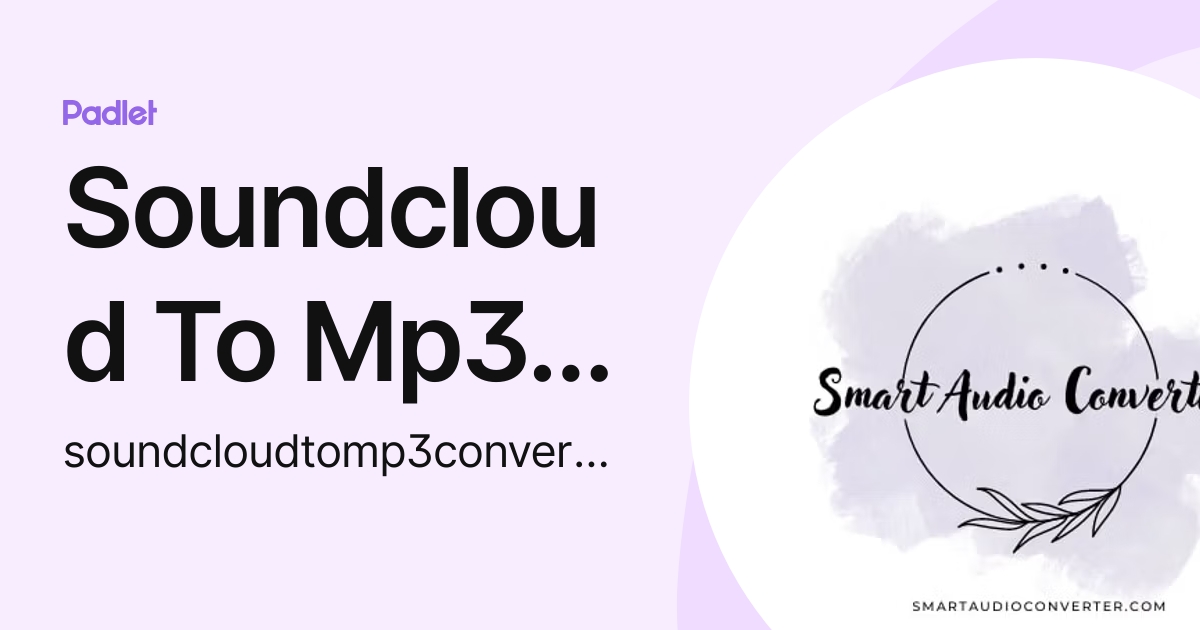 Soundcloud To Mp3, Soundcloud Downloader (soundcloudtomp3converter ...