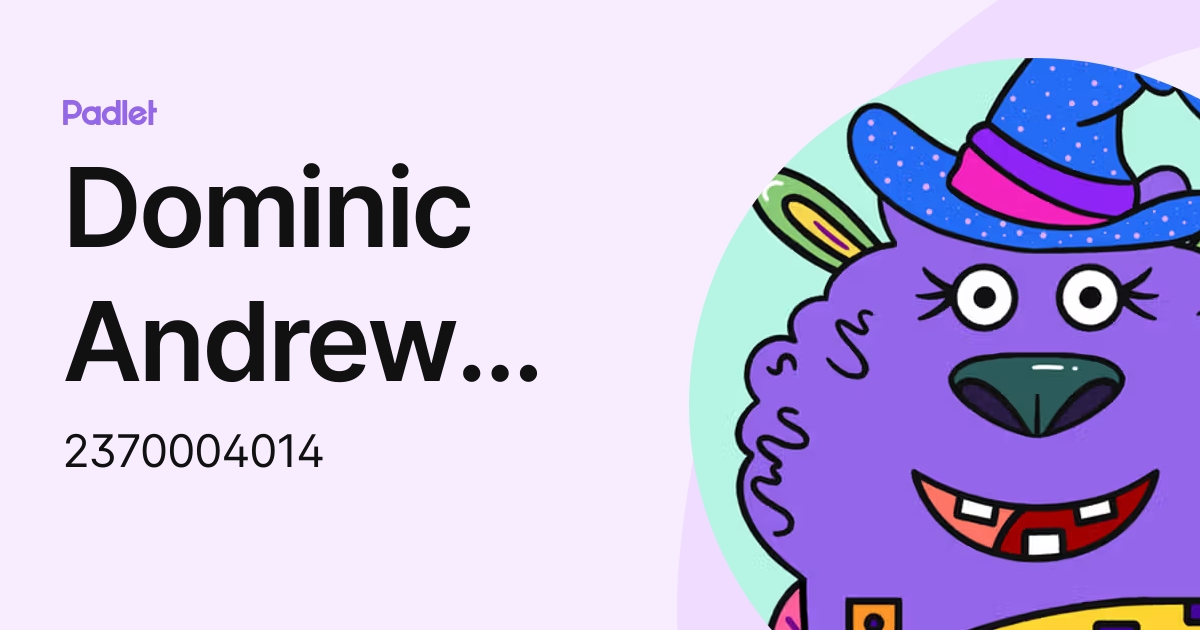 Dominic Andrew Wijaya (2370004014) profile | Padlet