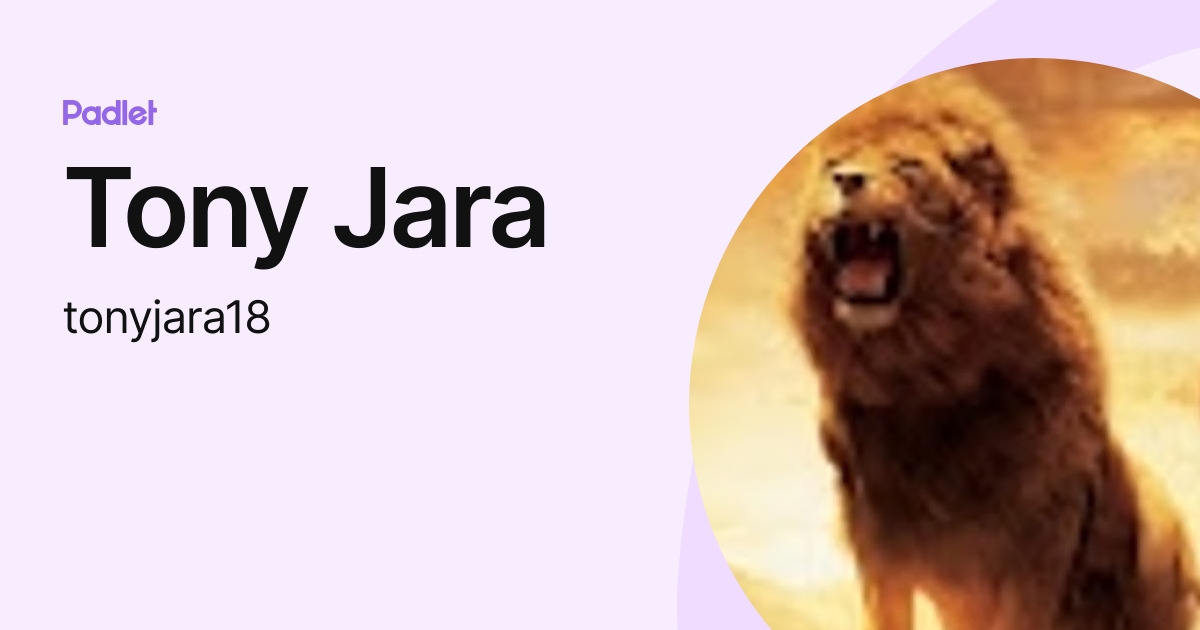 Tony Jara (tonyjara18) profile | Padlet