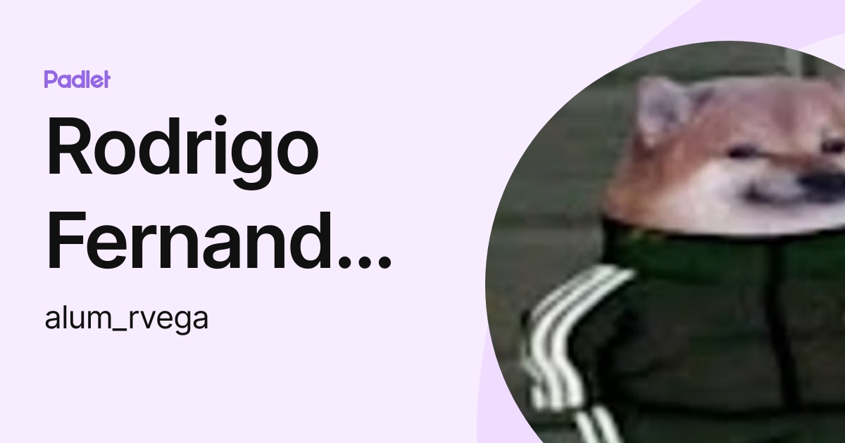 Rodrigo Fernando VEGA DUEÑAS (alum_rvega) profile | Padlet