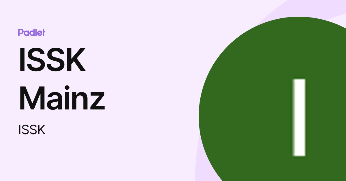 ISSK Mainz (ISSK) profile | Padlet