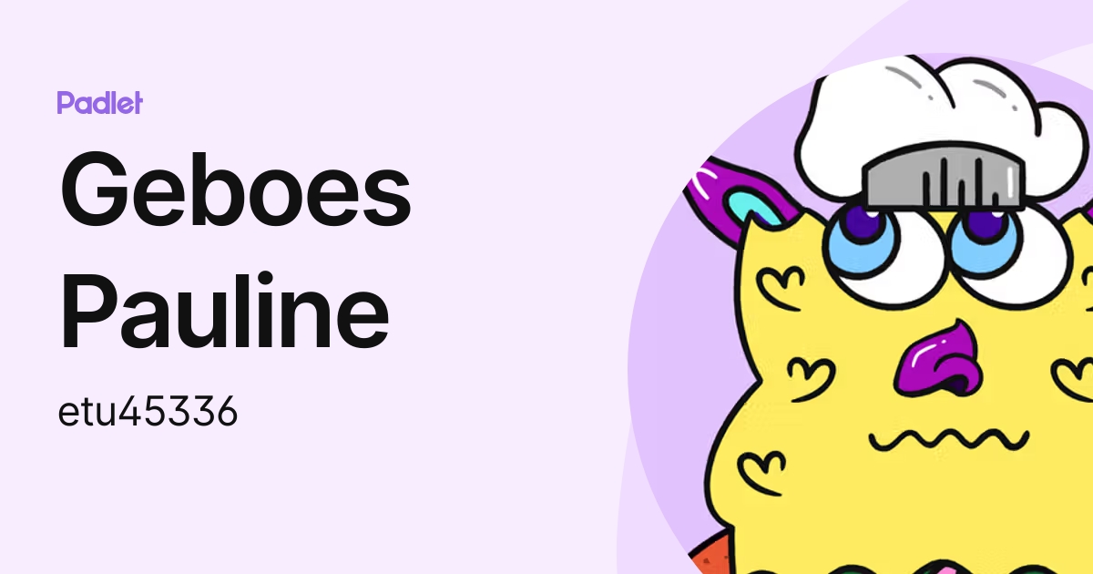 Geboes Pauline (etu45336) profile | Padlet