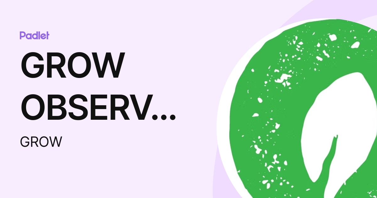 GROW OBSERVATORY (GROW) profile | Padlet