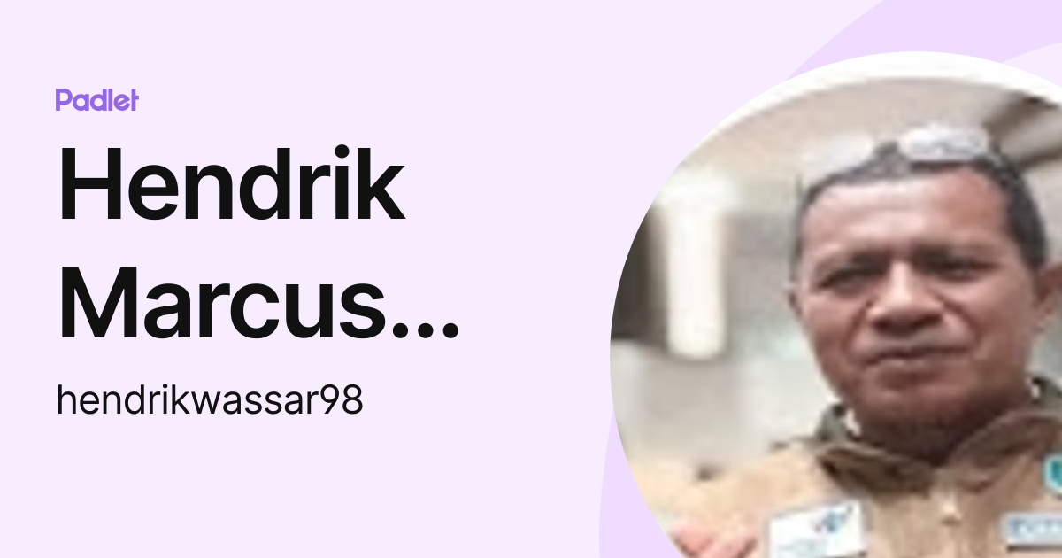Hendrik Marcus Wassar (hendrikwassar98) profile | Padlet