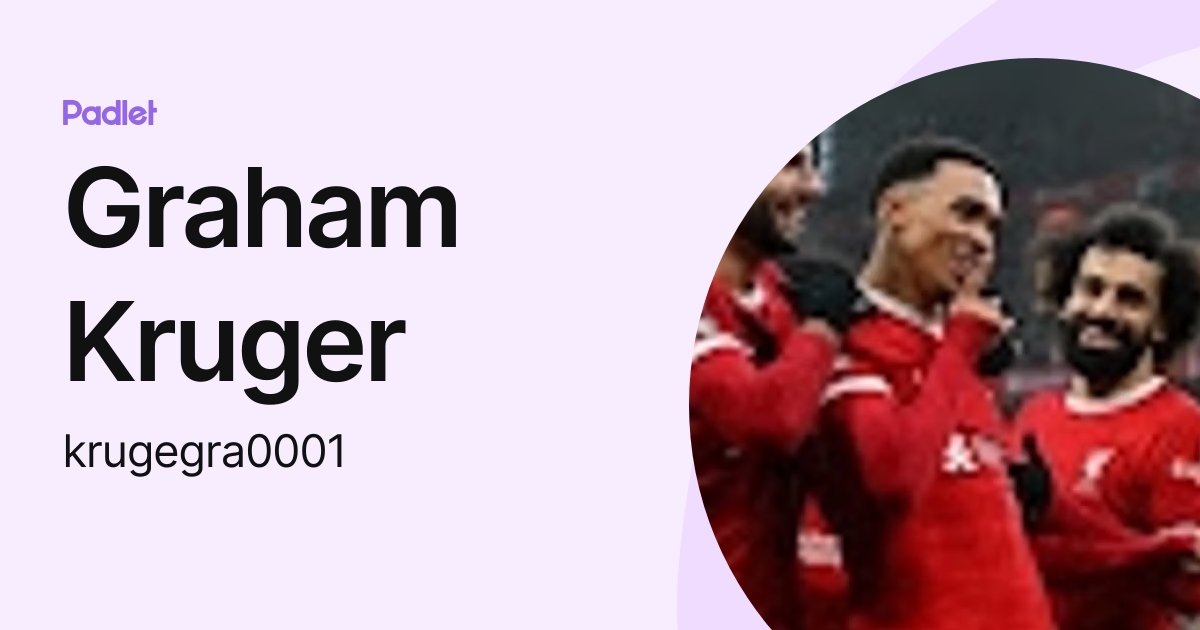 Graham Kruger (krugegra0001) profile | Padlet