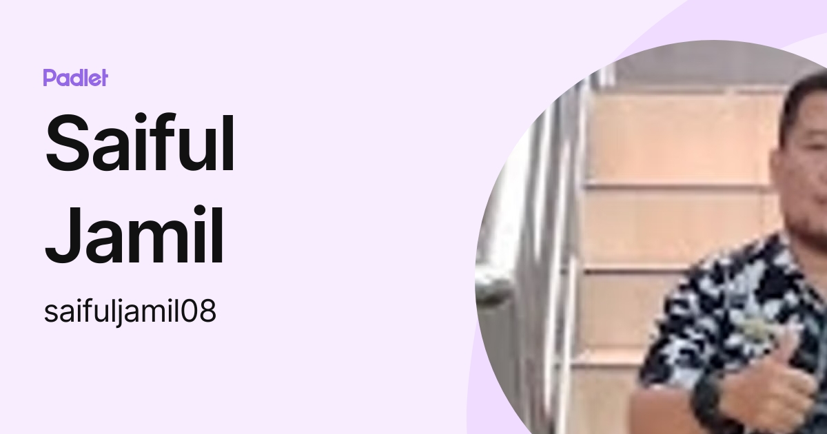 Saiful Jamil (saifuljamil08) profile | Padlet