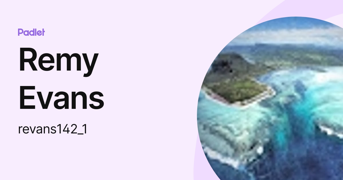 Remy Evans (revans136) profile | Padlet