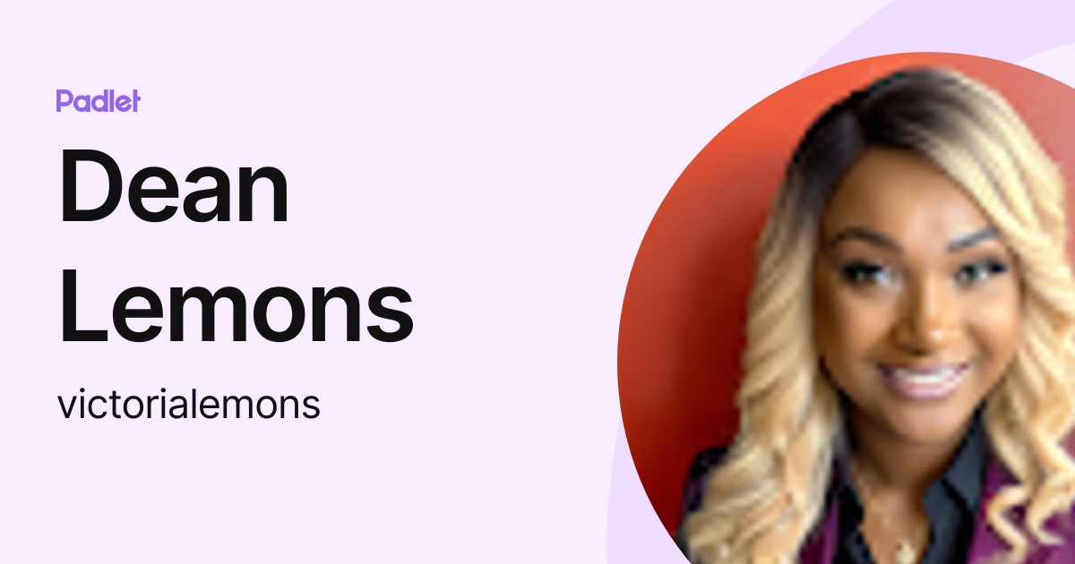 Dean Lemons (victorialemons) profile | Padlet