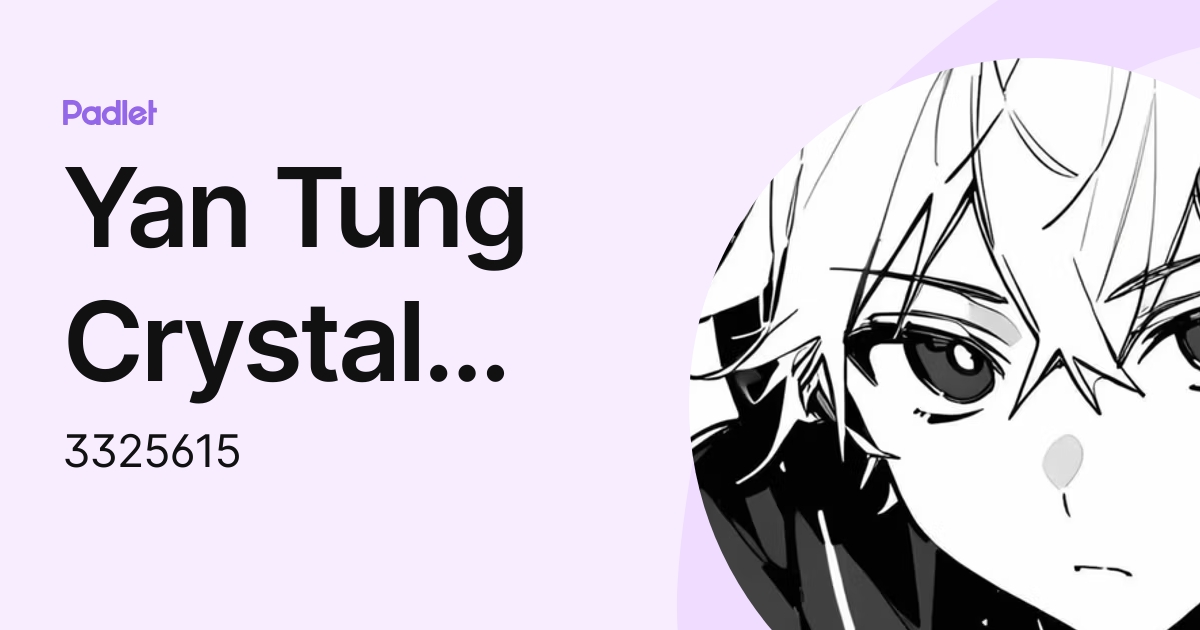 Yan Tung Crystal Luo (3325615) profile | Padlet