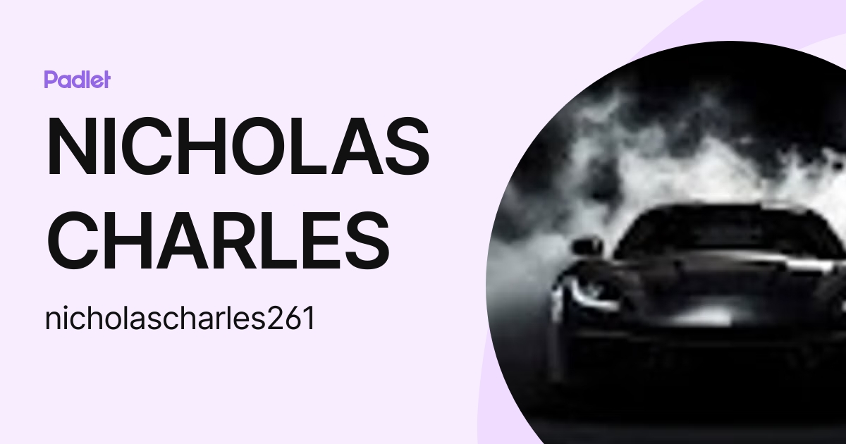 NICHOLAS CHARLES (nicholascharles261) profile | Padlet