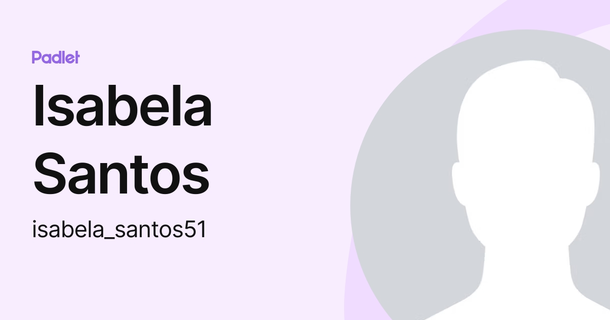 Isabela Santos (isabela_santos51) profile | Padlet