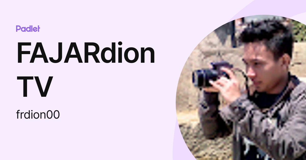 FAJARdion TV (frdion00) profile | Padlet