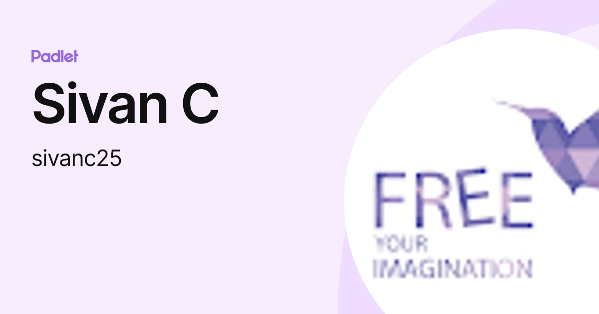 Sivan C (sivanc25) profile | Padlet