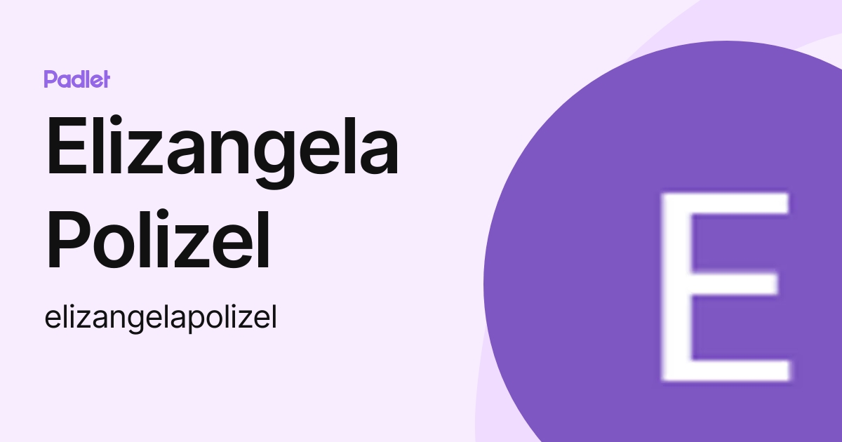 Elizangela Polizel (elizangelapolizel) profile | Padlet
