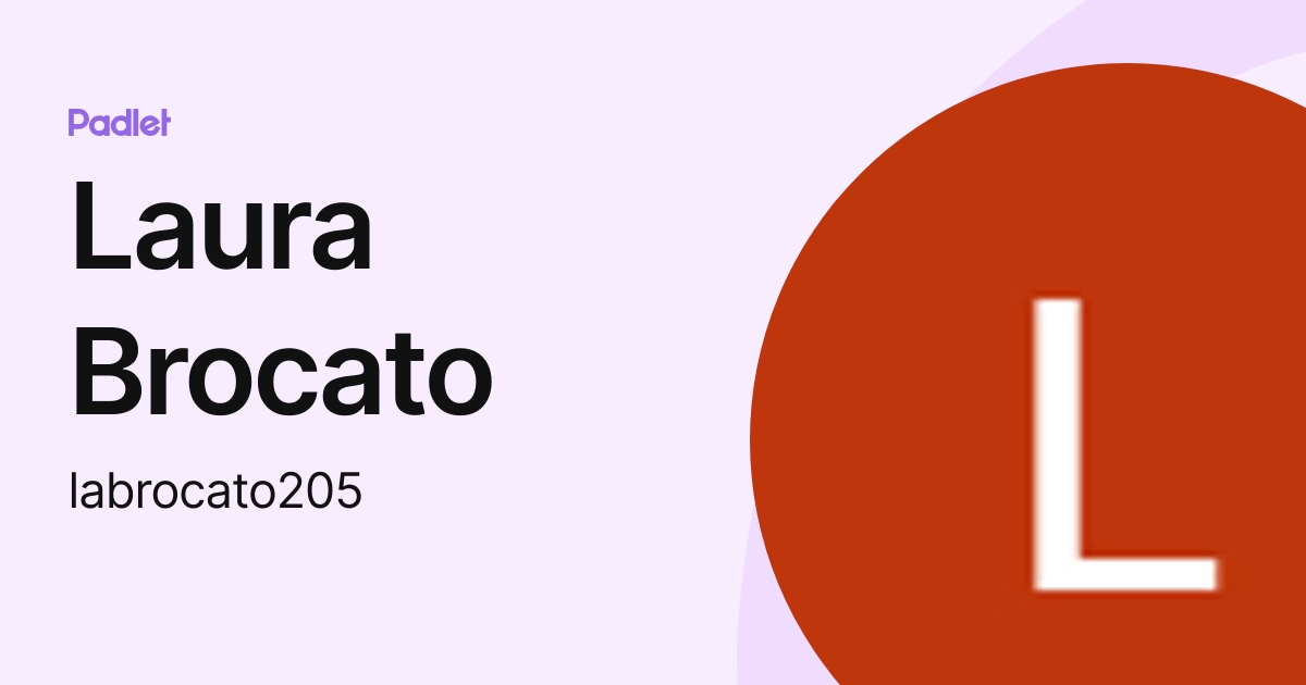 Laura Brocato (labrocato205) profile | Padlet