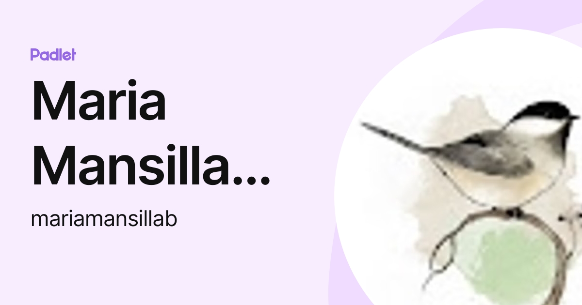 Maria Mansilla Barrera (mariamansillab) profile | Padlet