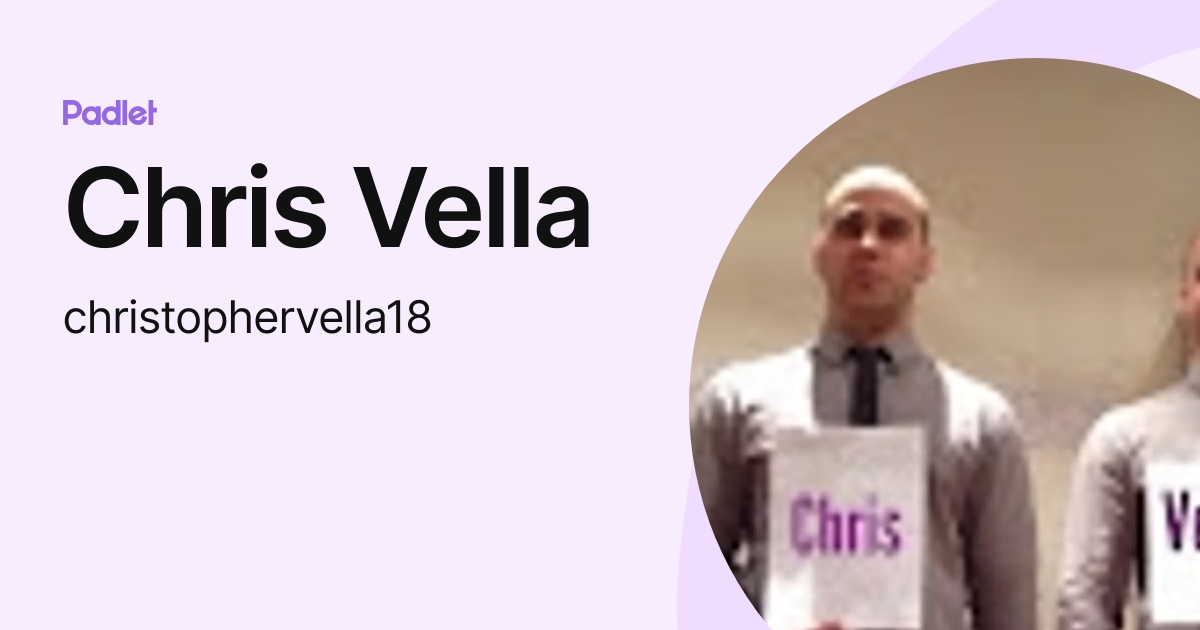 Chris Vella (christophervella18) profile | Padlet