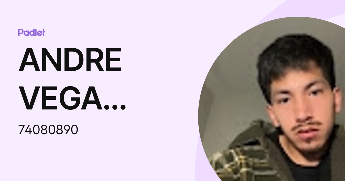 ANDRE VEGA CHAMPI (74080890) profile | Padlet