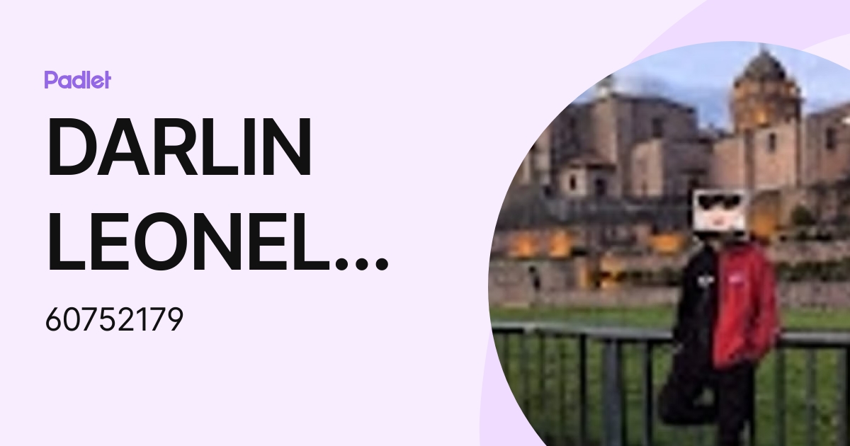 DARLIN LEONEL NEGRON PINTO (60752179) profile | Padlet