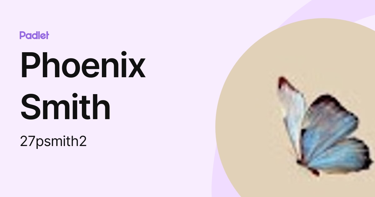Phoenix Smith (27psmith2) profile | Padlet