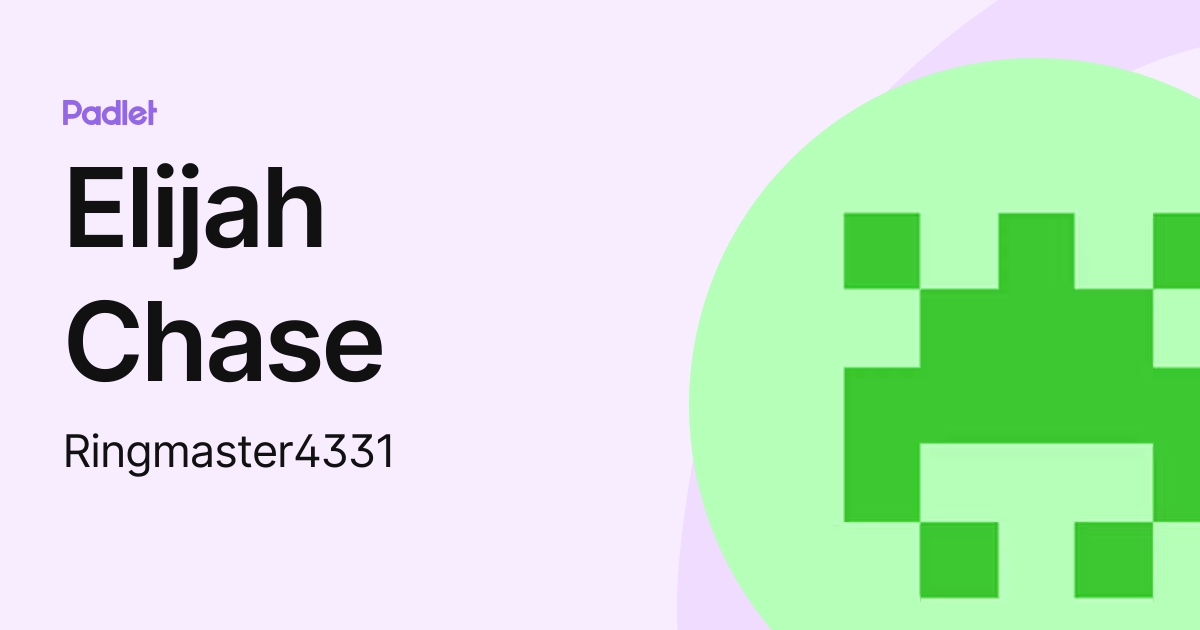 Elijah Chase (Ringmaster4331) profile | Padlet