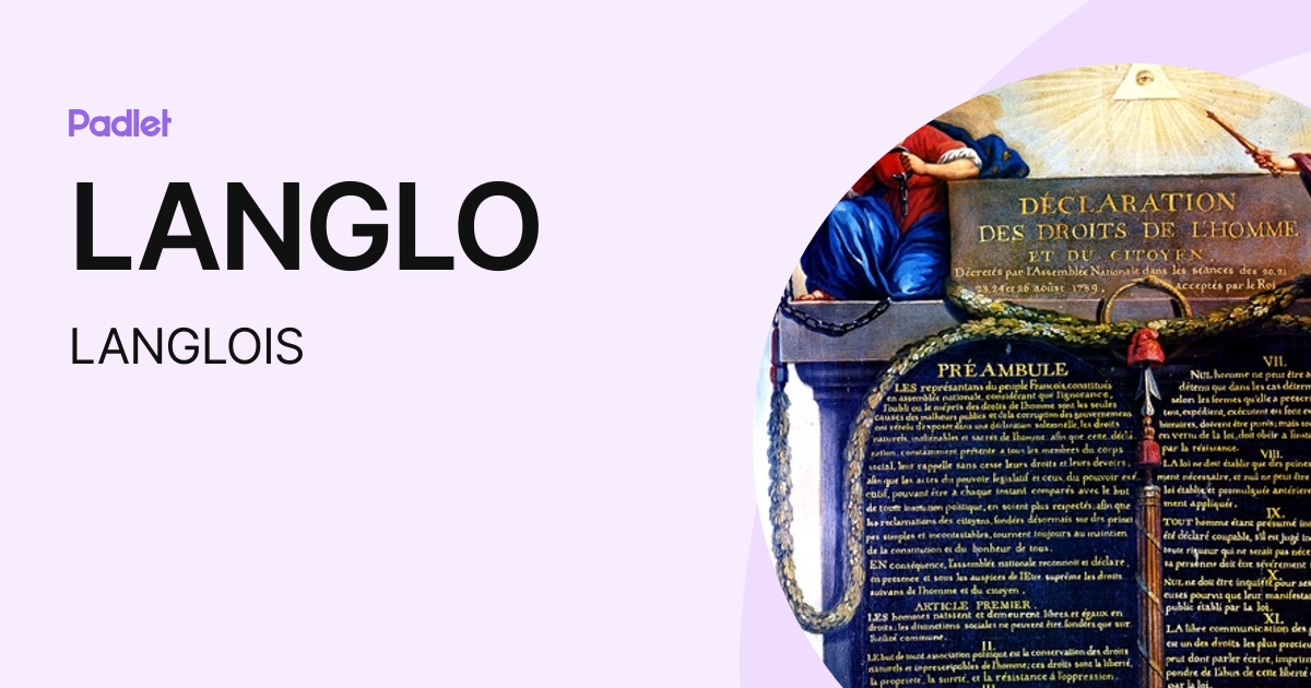 Profil de LANGLO (LANGLOIS) | Padlet