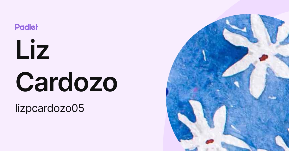 Liz Cardozo (lizpcardozo05) profile | Padlet