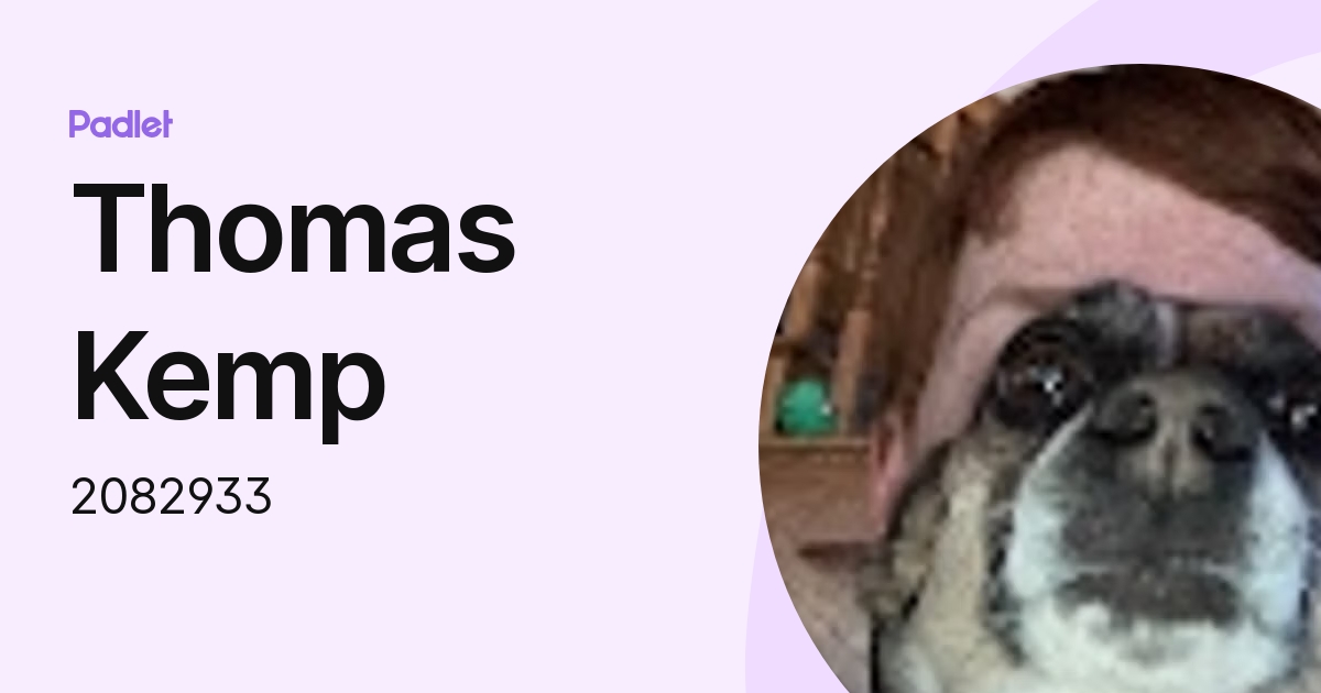 Thomas Kemp (2082933) profile | Padlet