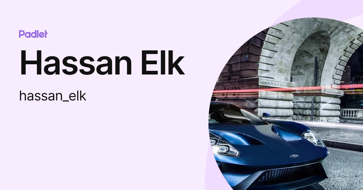 Hassan Elk (hassan_elk) profile | Padlet