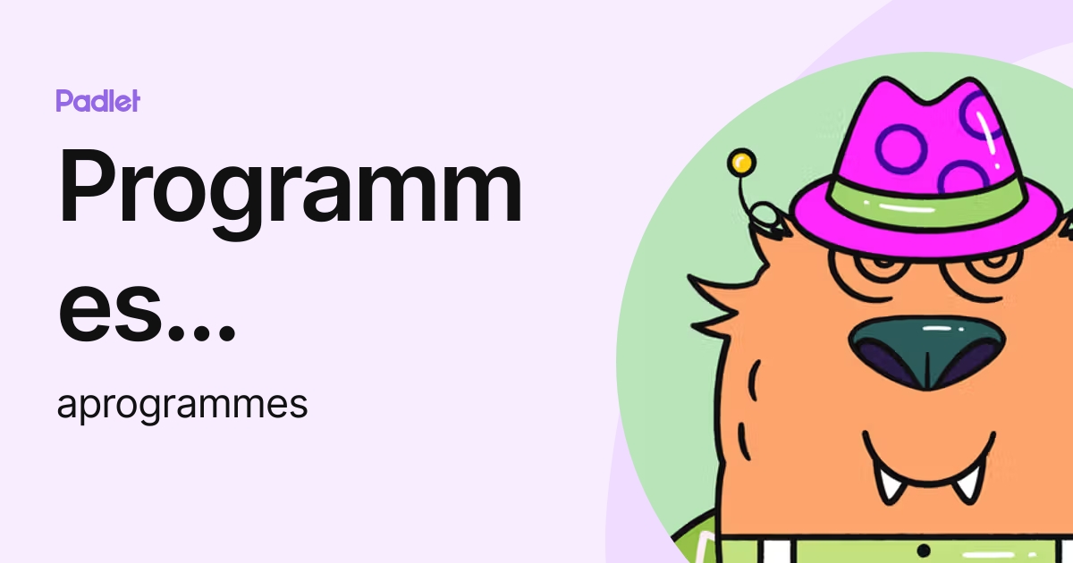 Programmes Executive NUSMS (aprogrammes) profile | Padlet