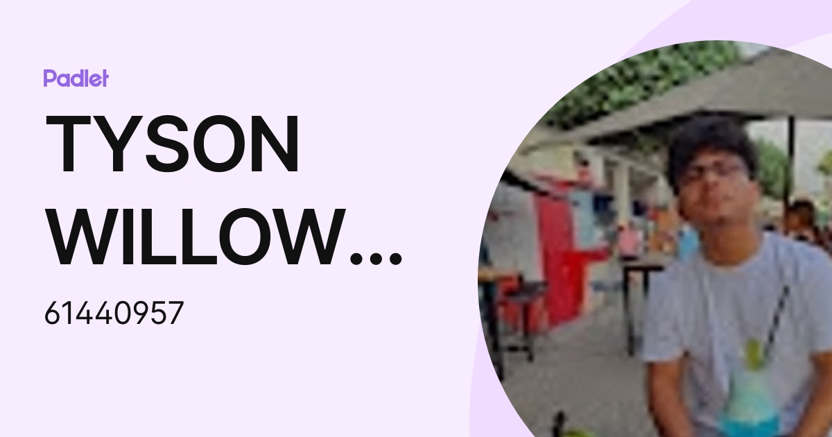 TYSON WILLOW ARCCE SEGUNDO (61440957) profile | Padlet